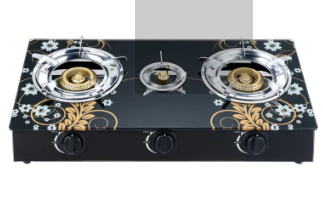 3 Burner Tempered Glass Top Gas Cooker - Auto Ignition |TospinoMall ...