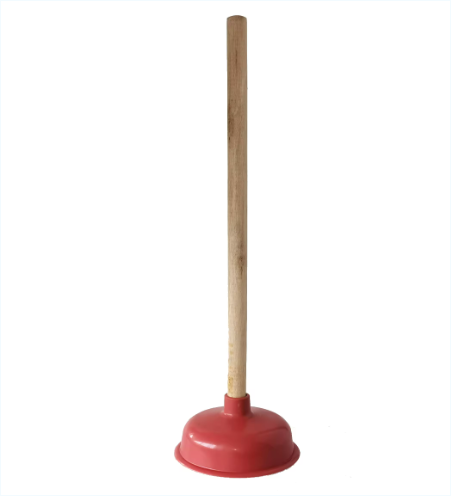 6-inch durable TPR toilet plunger wood handle toilet pump sink plunger ...