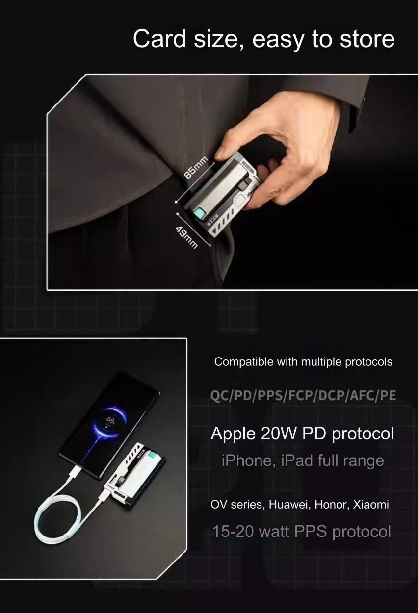 New wireless power bank fast 10000mAh charging-Tactical battery ...