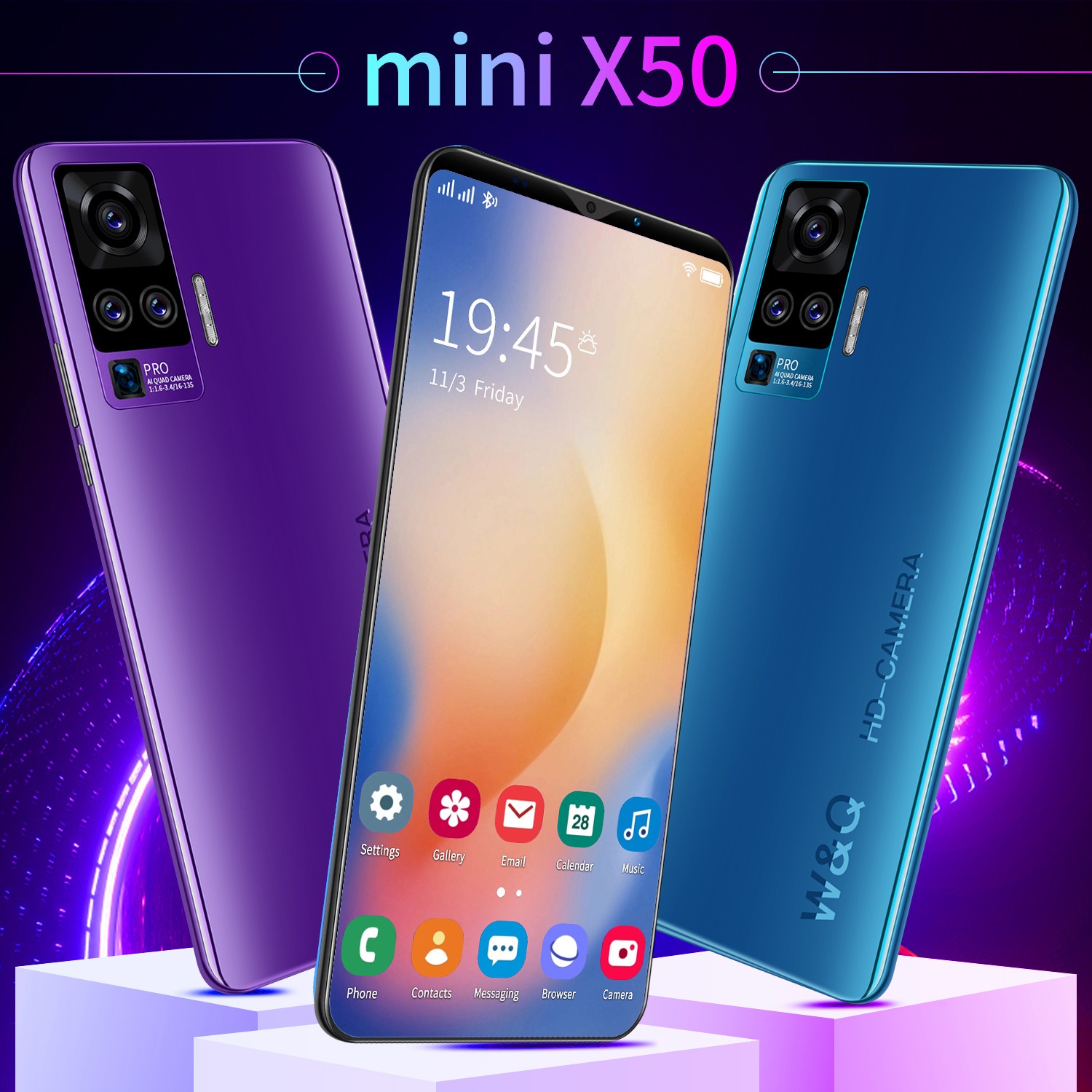 Global 5G Version Mini X50 4.5 Inch 8+13MP Fingerprint ID Dual SIM ...