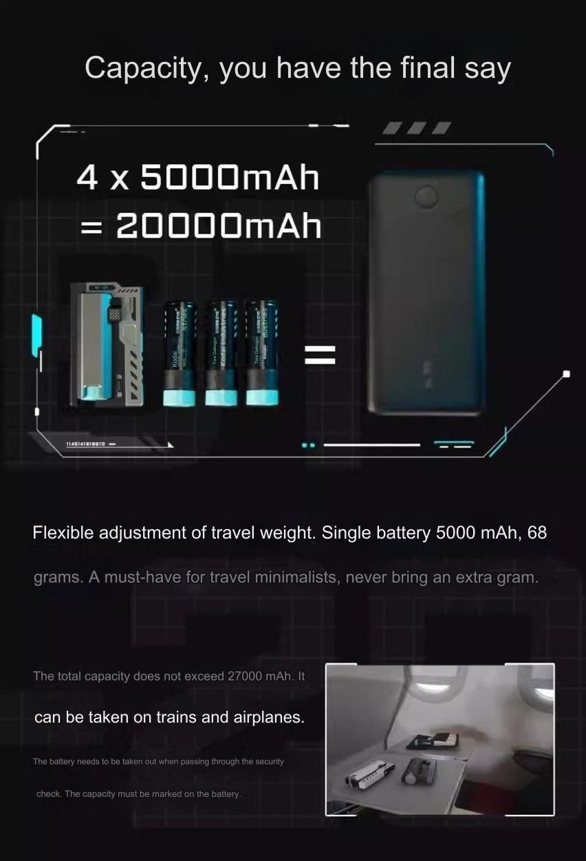 New wireless power bank fast 10000mAh charging-Tactical battery ...