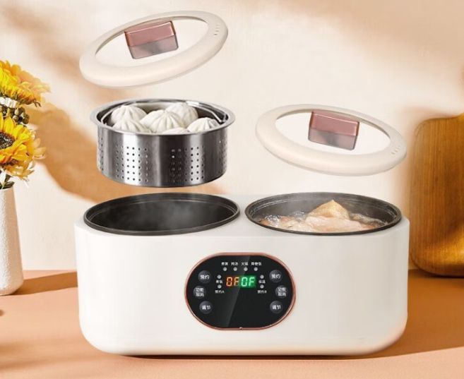 Large Capacity Multi-Function Rice Cooker with Double Pots for Students ...