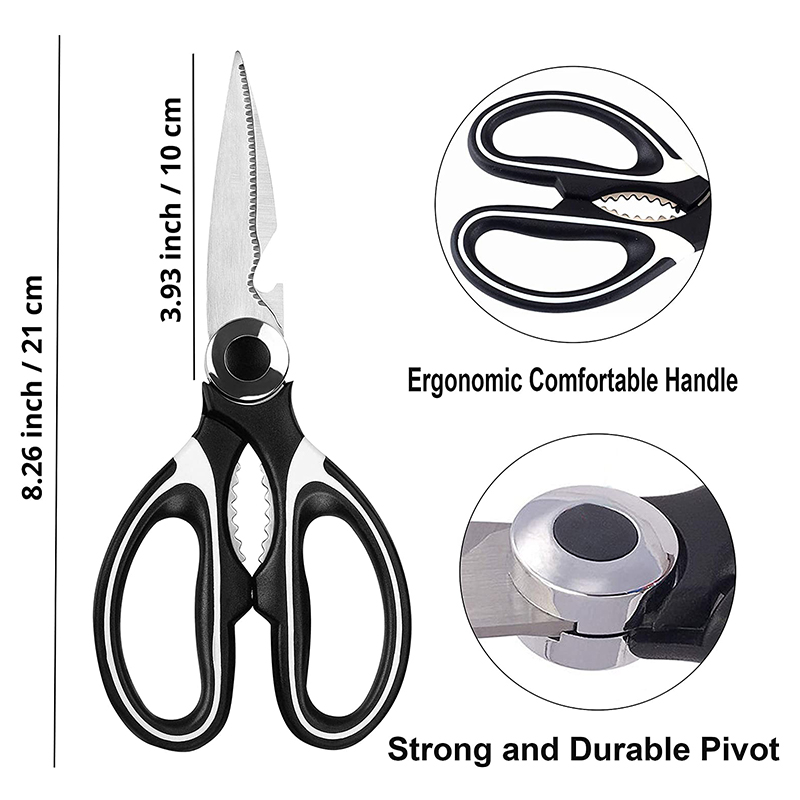 Multipurpose Stainless Steel Sharp Utility Food Scissors for Chicken ...