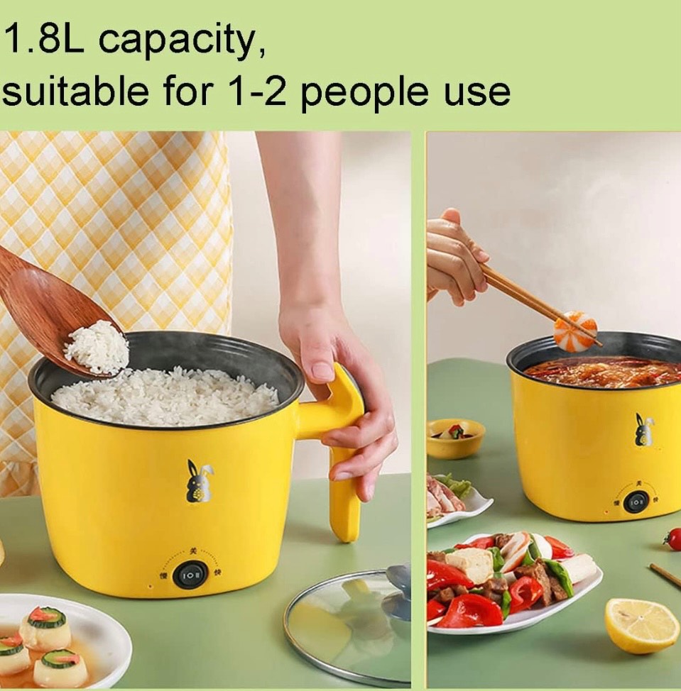 Electric Hot Pot,1.8L Household Rapid Noodles Cooker, Electric Cooker ...