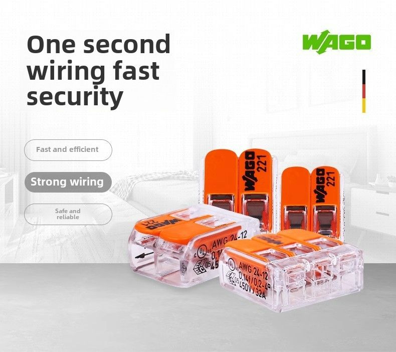 WAGO 221 series 221-412/221-413/221-415 quick wiring terminals and wire ...