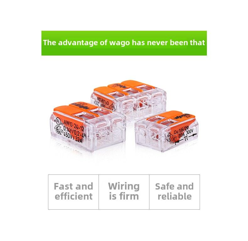 WAGO 221 series 221-412/221-413/221-415 quick wiring terminals and wire ...