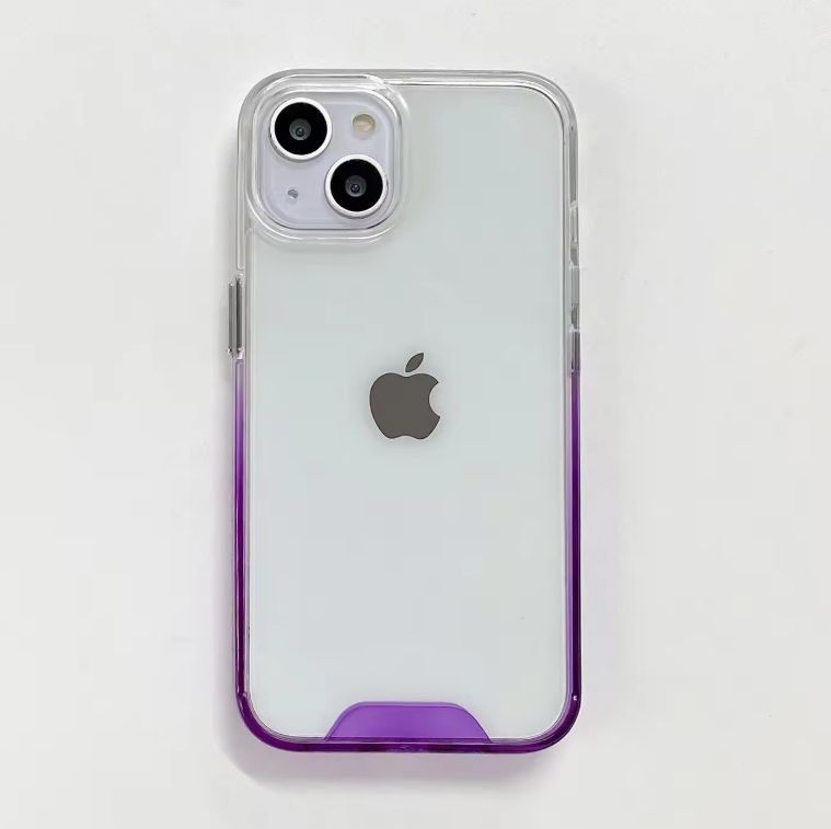 Clear Acrylic Black Gradient Transparent Bumper iPhone Cases With ...