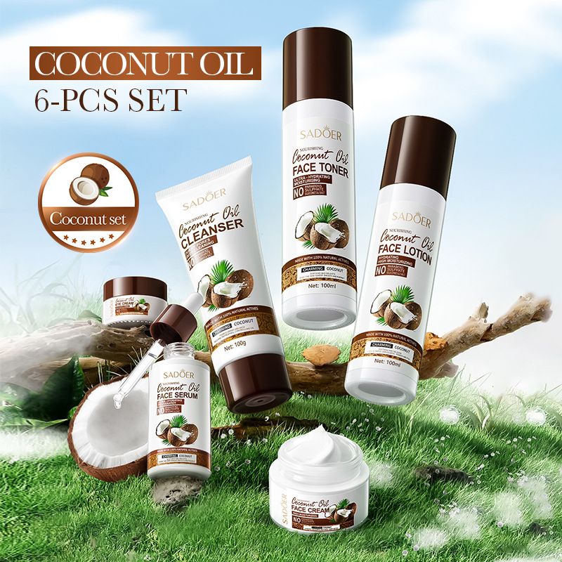 Coconut Oil Six-piece Set,Nourishing Moisturizing Kit,Moisturizing and ...