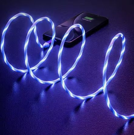 1m Flow Luminous LED USB Cable Charging Light Up Cable Fast Charger ...