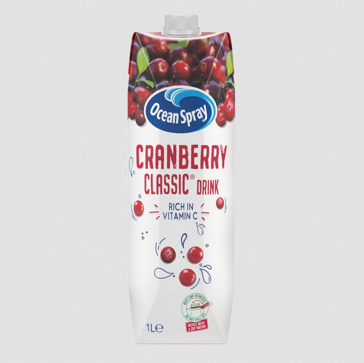Ocean Spray Cranberry Classic Juice, 1 LITER Rich In Vitamin C ...