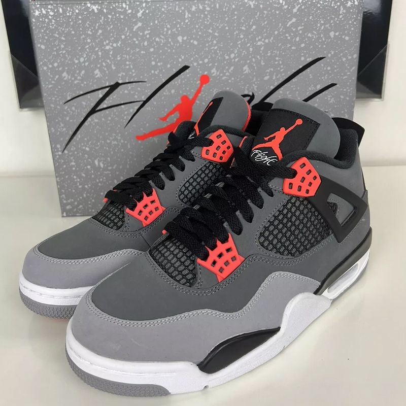 Shoes Jordan Air Jordan 4 Retro "Infrared" Infrared Mid-top Retro Black ...