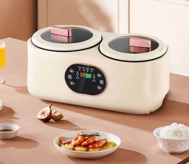 Large Capacity Multi-Function Rice Cooker with Double Pots for Students 2 couple office lady Non ...