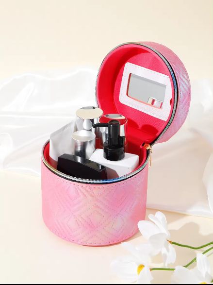3pcs Makeup Bag Case Holo Pu Travel Cosmetic Storage Box Professional