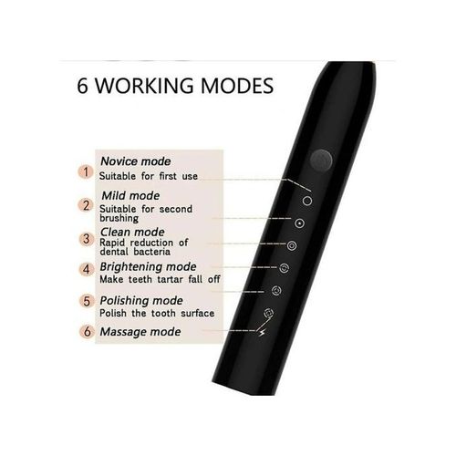 Smart Electric Toothbrush IPX6 Rechargeable Tooth Brush 5 Mode Smart ...