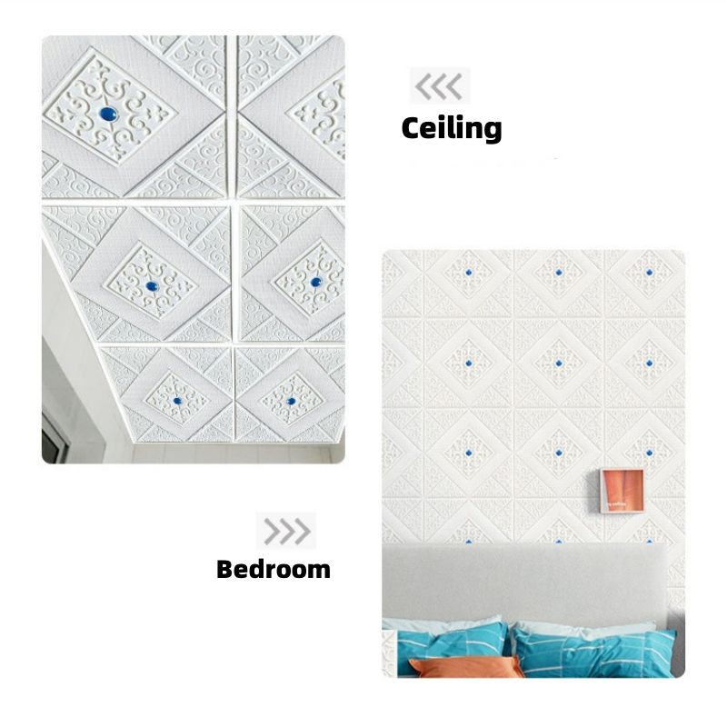 35*35cm 3D wall stickers, self-adhesive wallpaper, CRRSHOP bedroom ...